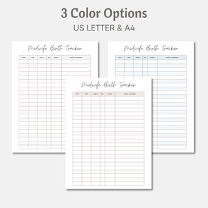 Printable Midwife Birth Tracker, Student Midwife Delivery Log, Midwife ...