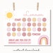 Boho Rainbow Sunshine Reward Chart, Printable Sticker Chart, Editable ...