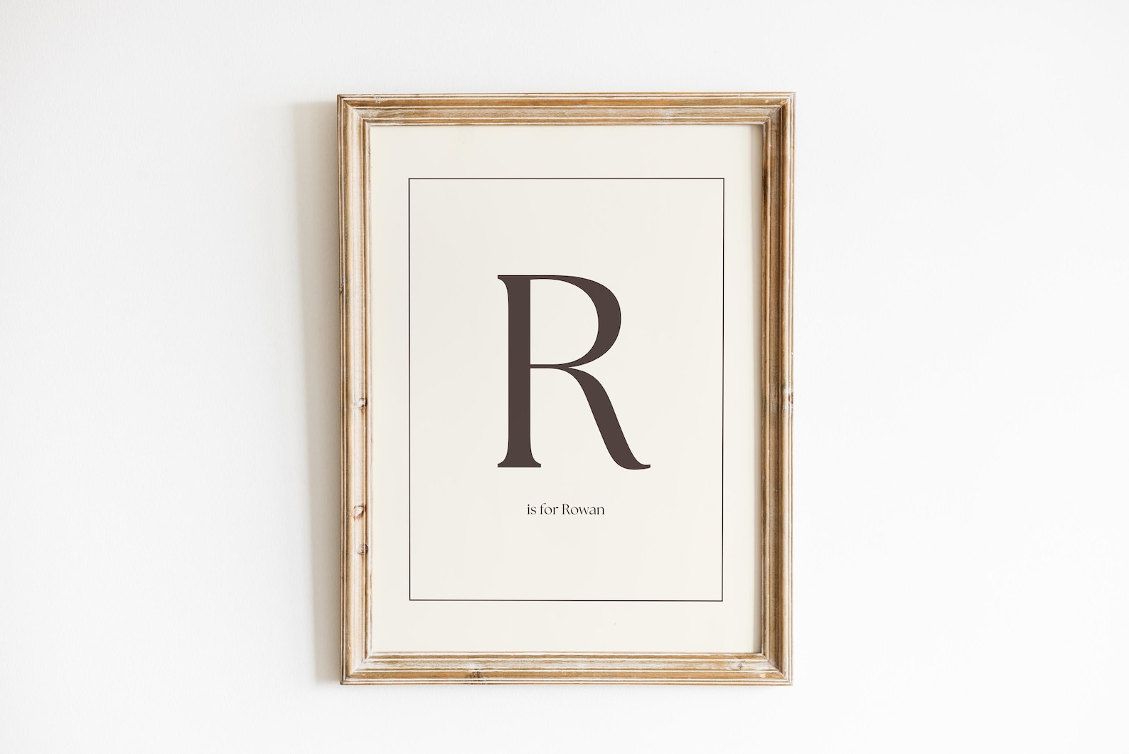 Custom Vintage Style Initial Print, Girl Name Print, Baby Boy Nursery ...