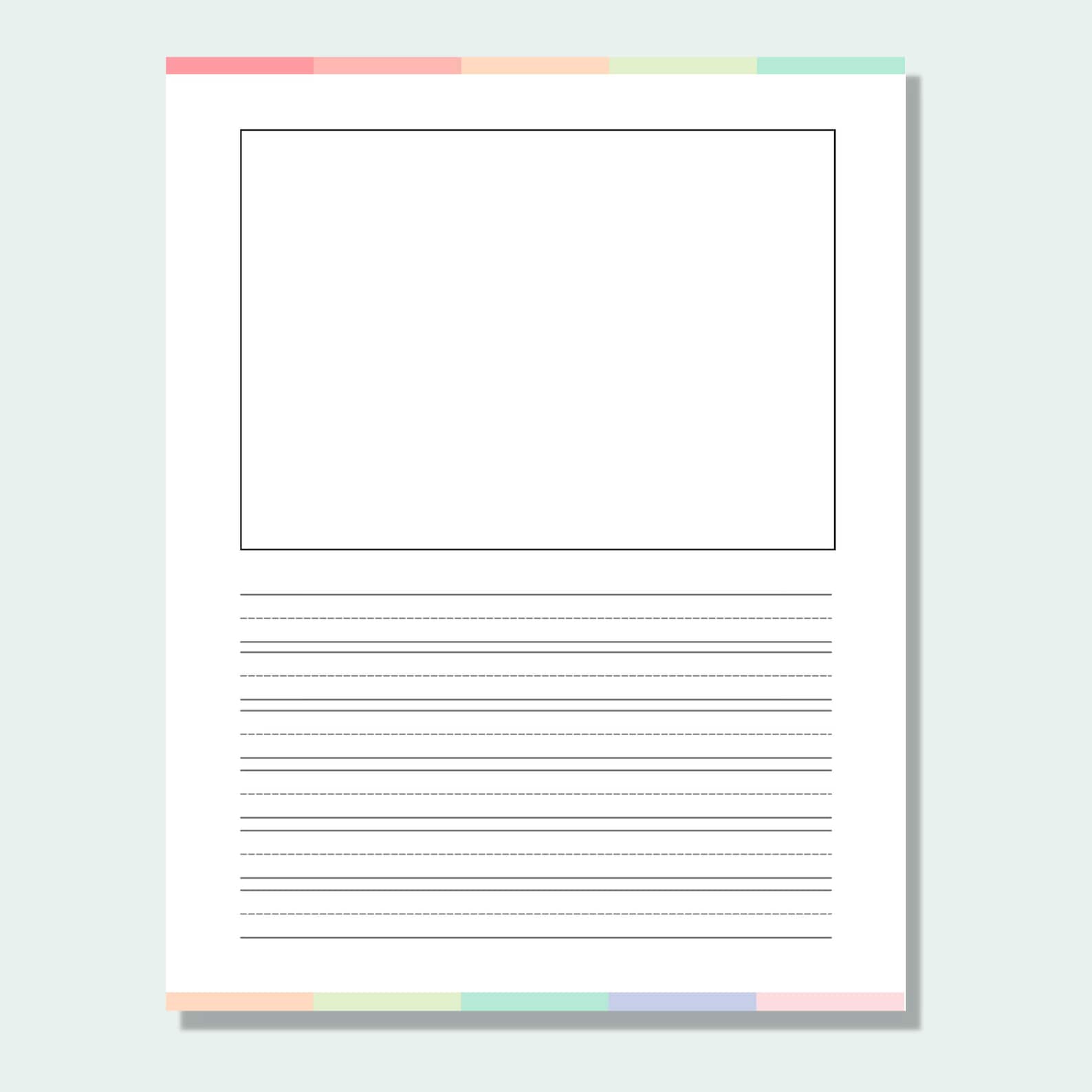 Printable Kids Story Paper, Write & Draw Journal Page, Story Template ...