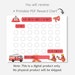 Fire Truck Reward Chart, Printable Sticker Chart, Fire Truck Chart ...