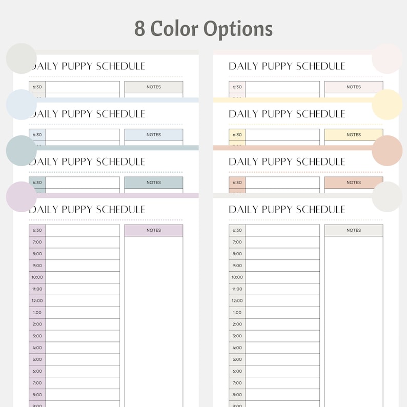 Editable Daily Puppy Schedule, Puppy Schedule Checklist, Puppy Sleep ...