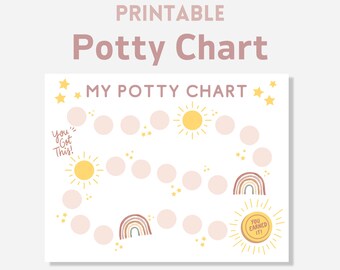 Rainbow Potty Training Chart, Potty Chart, Potty Training Sticker Chart ...