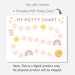 Boho Rainbow Potty Chart Potty Training Chart Sticker Potty - Etsy