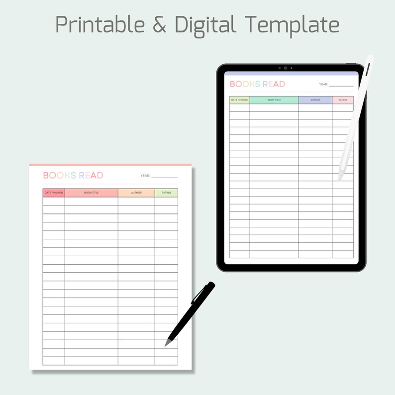 Printable Kids Books Read Log, Book Rating Tracker, Reading Log for ...