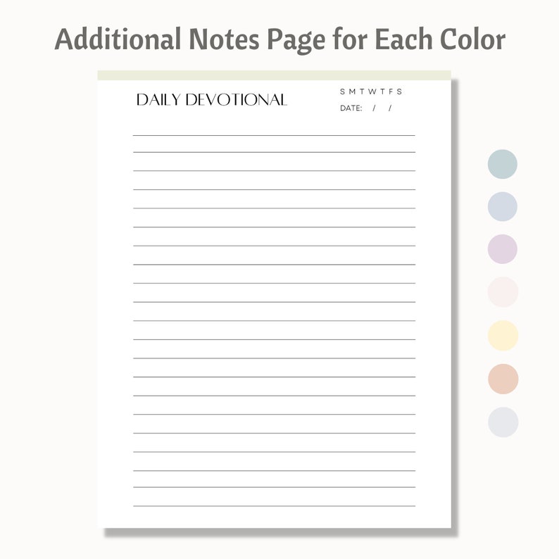 Printable Daily Devotional, Bible Study Template, Faith Journal, Prayer ...