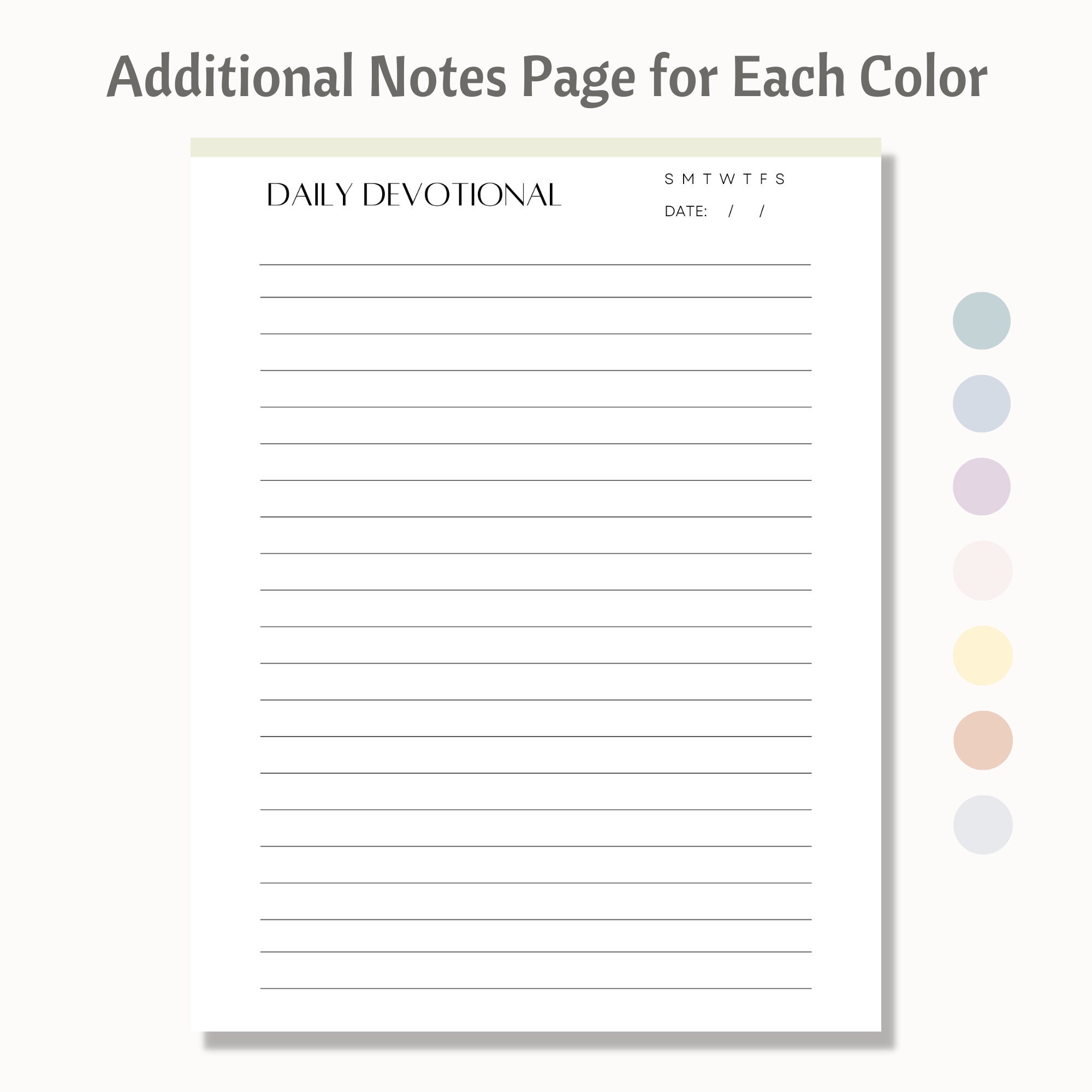 Printable Daily Devotional, Bible Study Template, Faith Journal, Prayer ...