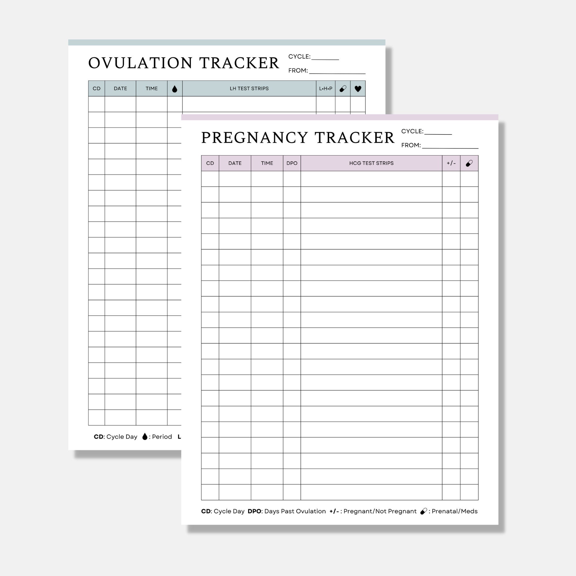 Printable Ovulation Test Strips Tracker Fertility Tracking - Etsy