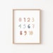 Set of 2 Rainbow Alphabet Numbers Poster, Colorful Funky Alphabet Print ...