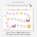Boho Butterfly Reward Chart, Printable Sticker Chart, Toddler Reward ...