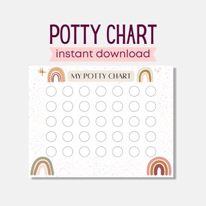 Printable Potty Training Chart, Toddler Potty Chart, Girl Toilet ...