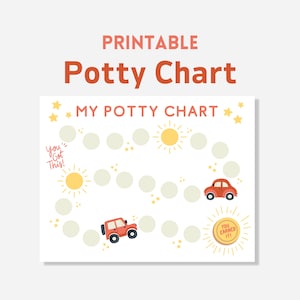 Cars Potty Chart, Potty Training Chart, Sticker Potty Chart, Toddler ...