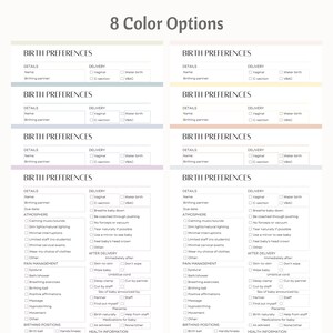 Birth Plan Template, Editable Birth Preferences, Printable Birth Plan ...
