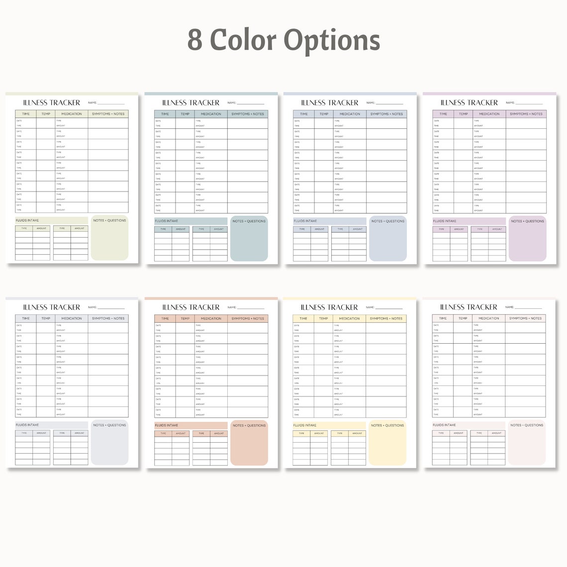 Printable Medication Tracker, Child Illness Log, Medication Log ...