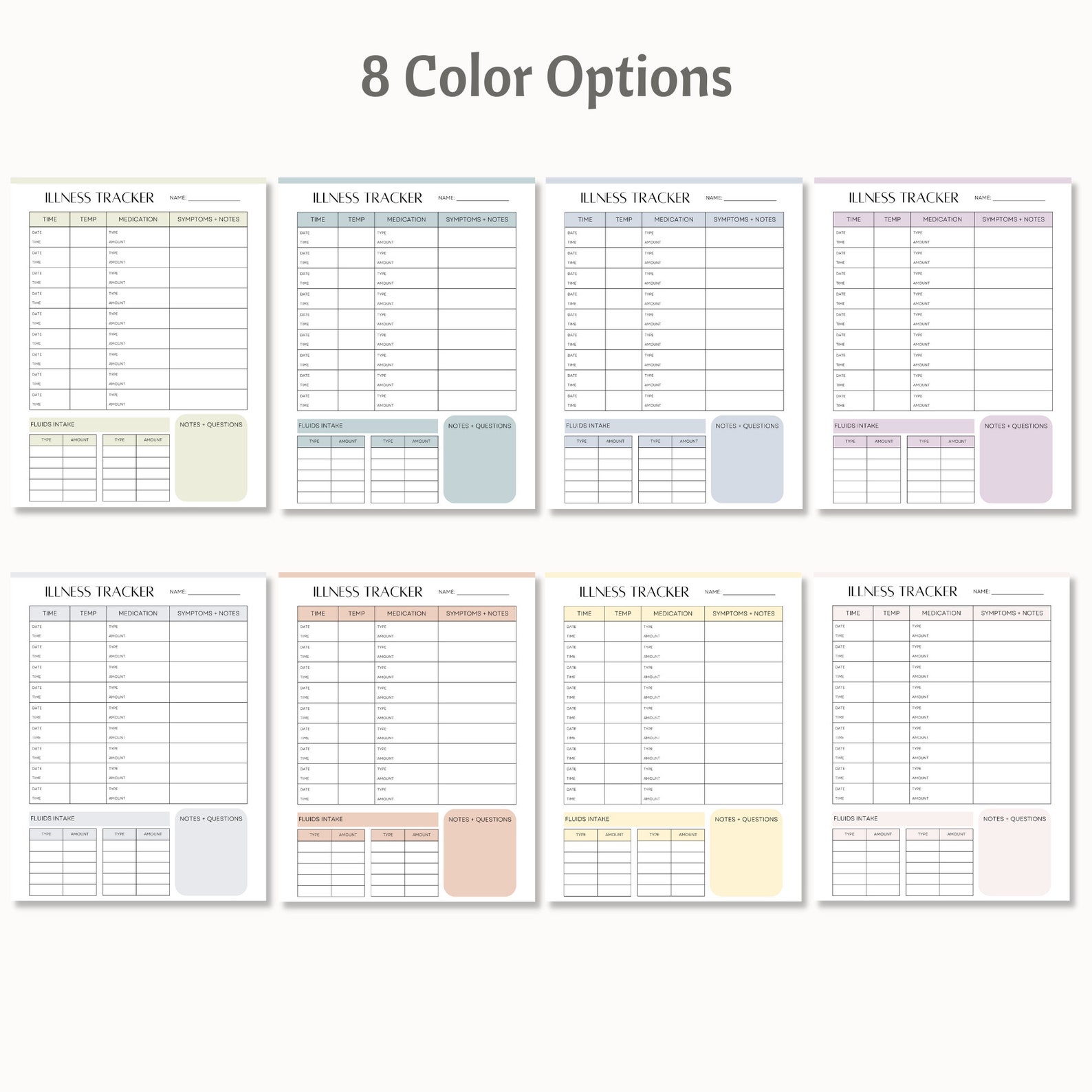 Printable Medication Tracker, Child Illness Log, Medication Log ...
