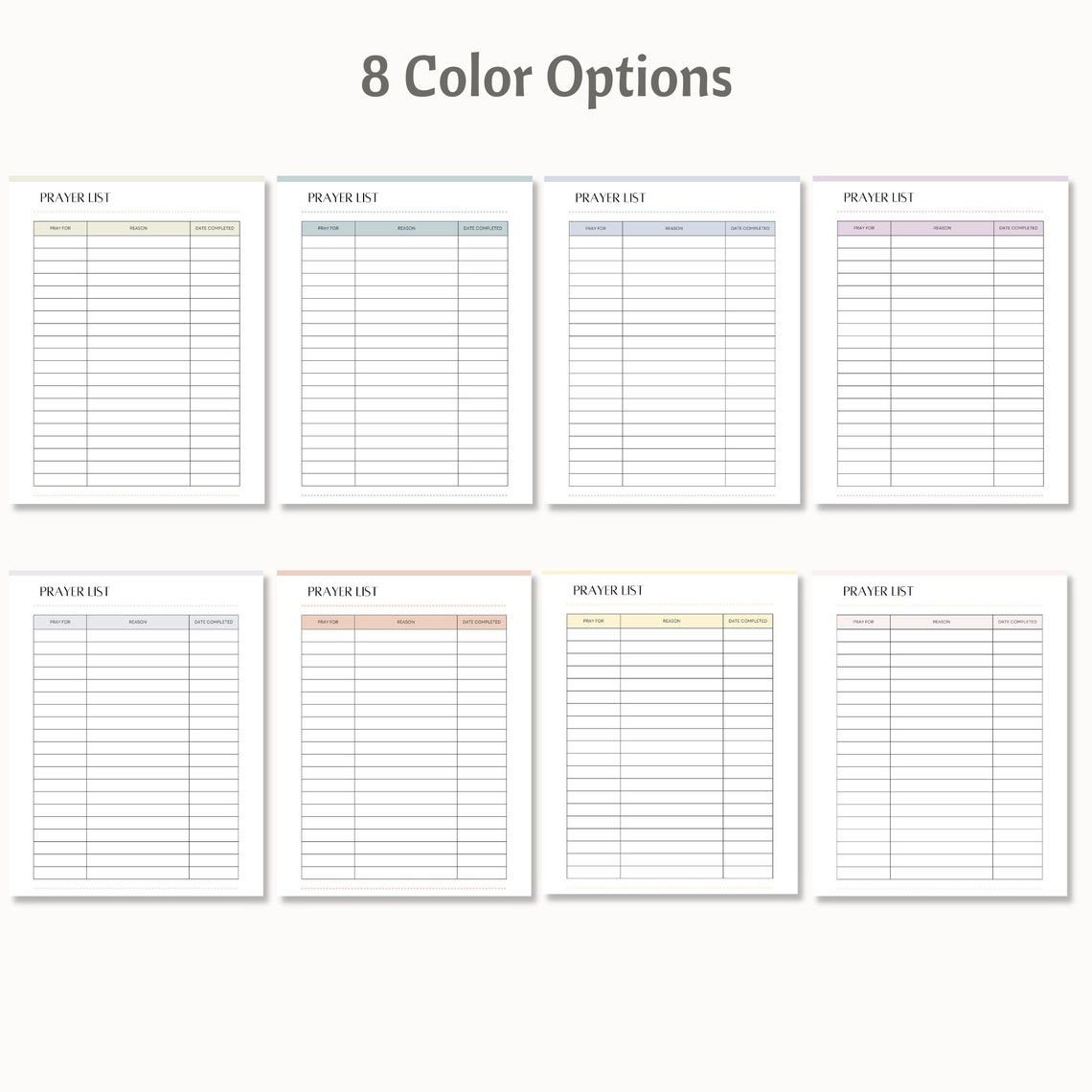 Printable Prayer List, Prayer Log, Prayer Journal, Prayer Planner ...