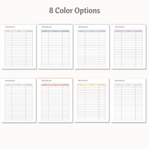 Printable Prayer Log, Prayer List, Prayer Journal, Church Prayer ...