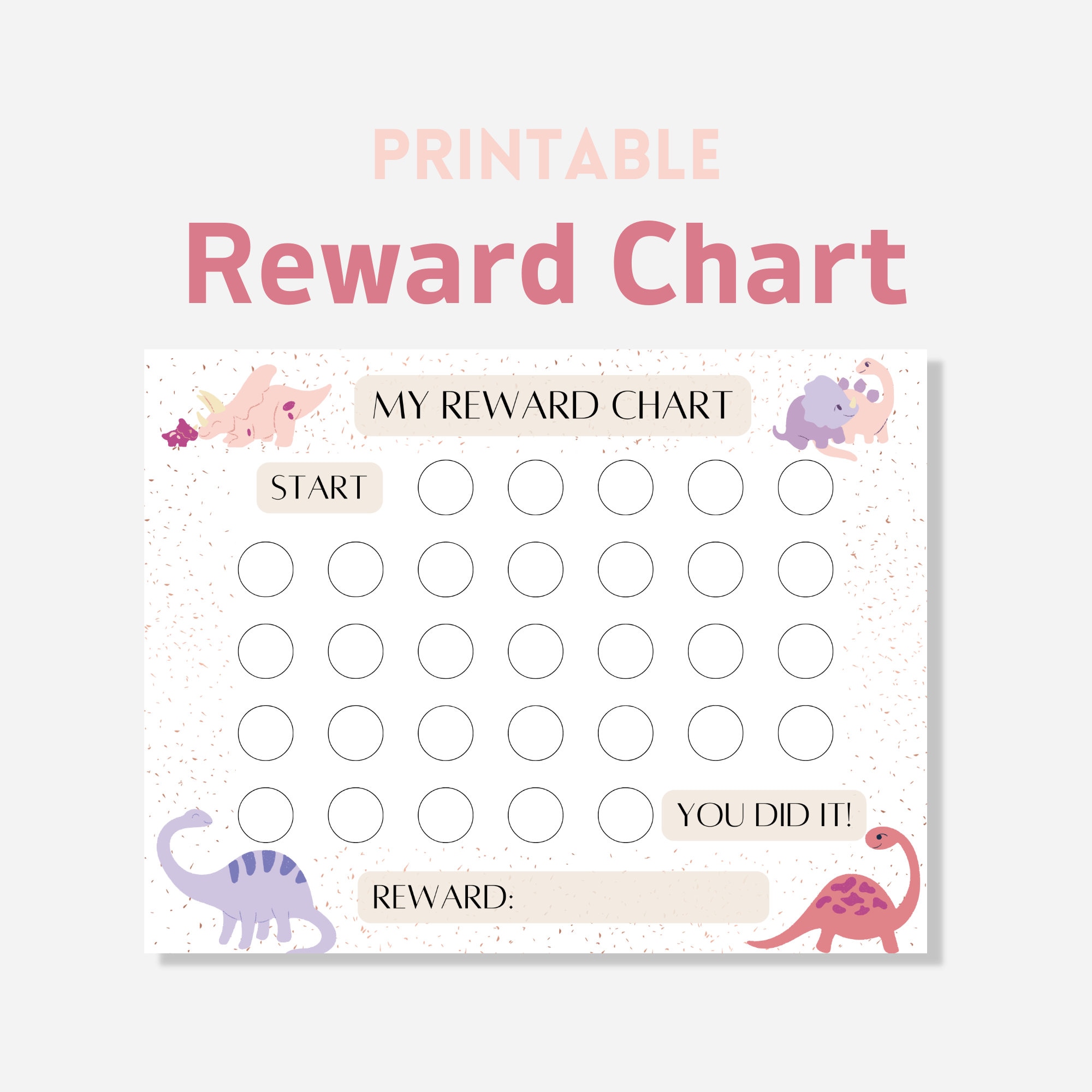 Dinosaur Reward Chart, Printable Sticker Chart, Dinosaur Chart, Routine ...
