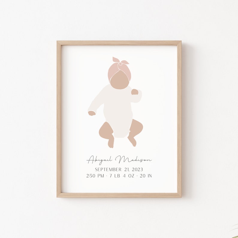 Personalized Baby Birth Stats Print Printable Newborn Birth - Etsy