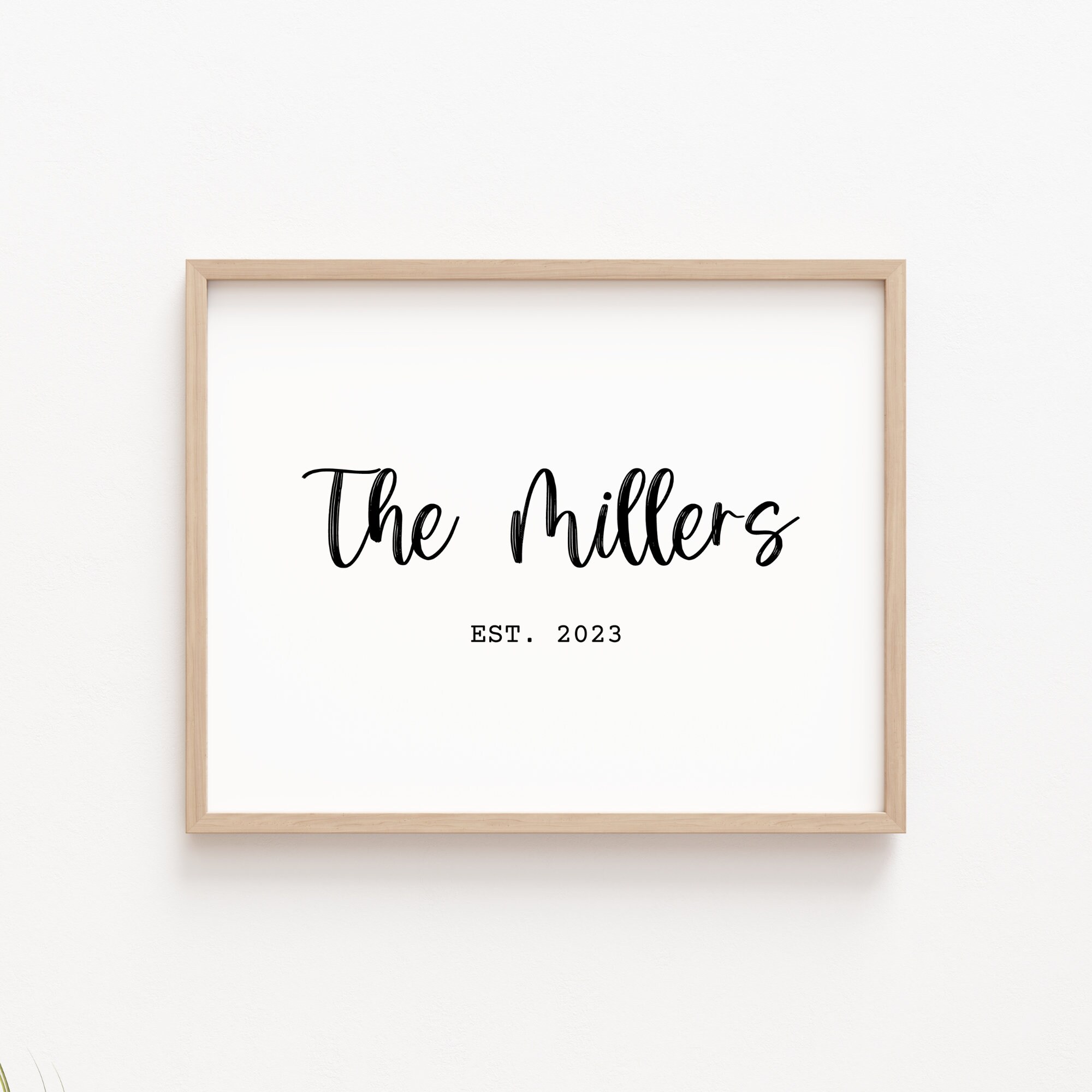 Personalized Family Name Sign Printable Last Name Sign Custom - Etsy