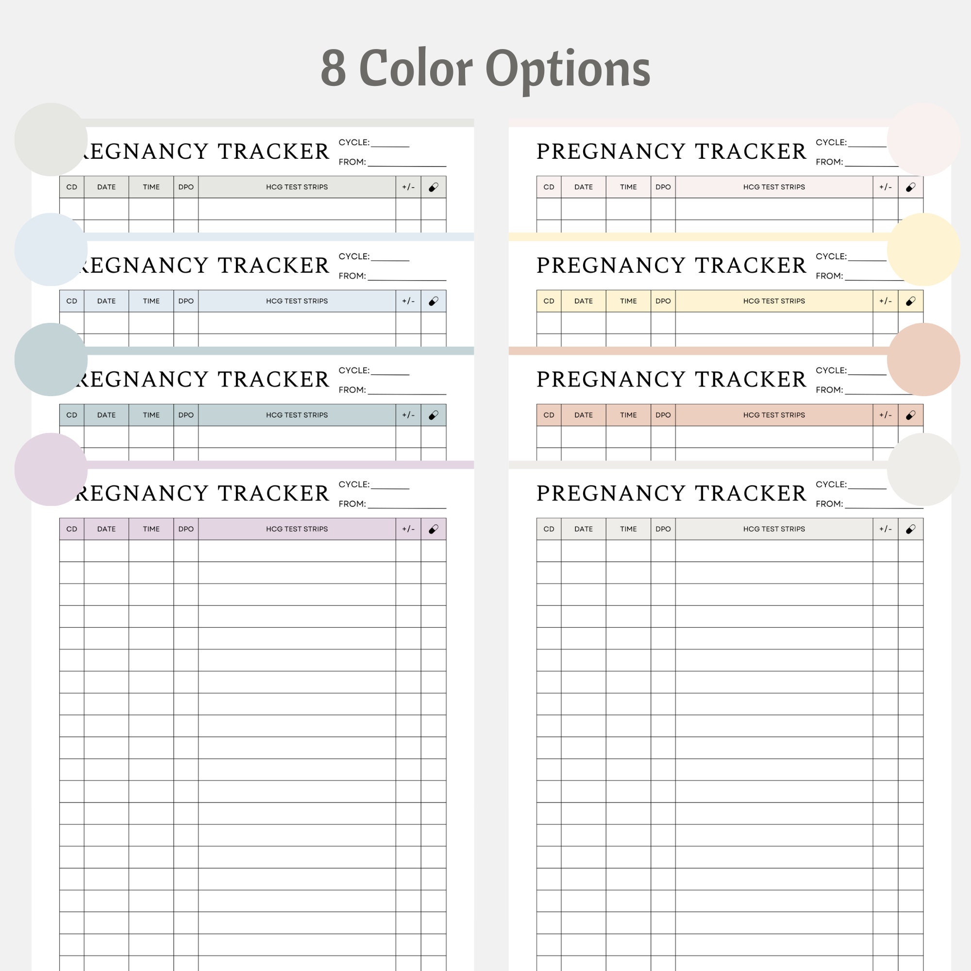 Printable Ovulation Test Strips Tracker Fertility Tracking - Etsy