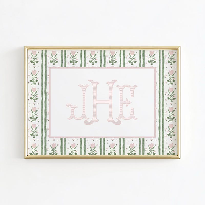 Over the Crib Floral Name - Etsy