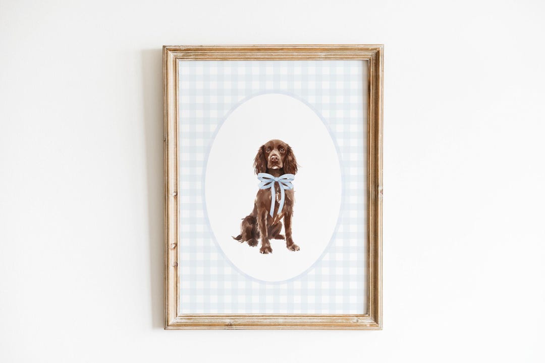 Boykin Spaniel Nursery Decor, Watercolor Dog Nursery Print, Baby Boy ...