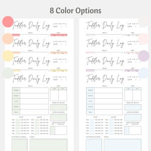Editable Toddler Daily Report, Child Log, Toddler Meal Log, Child Care ...