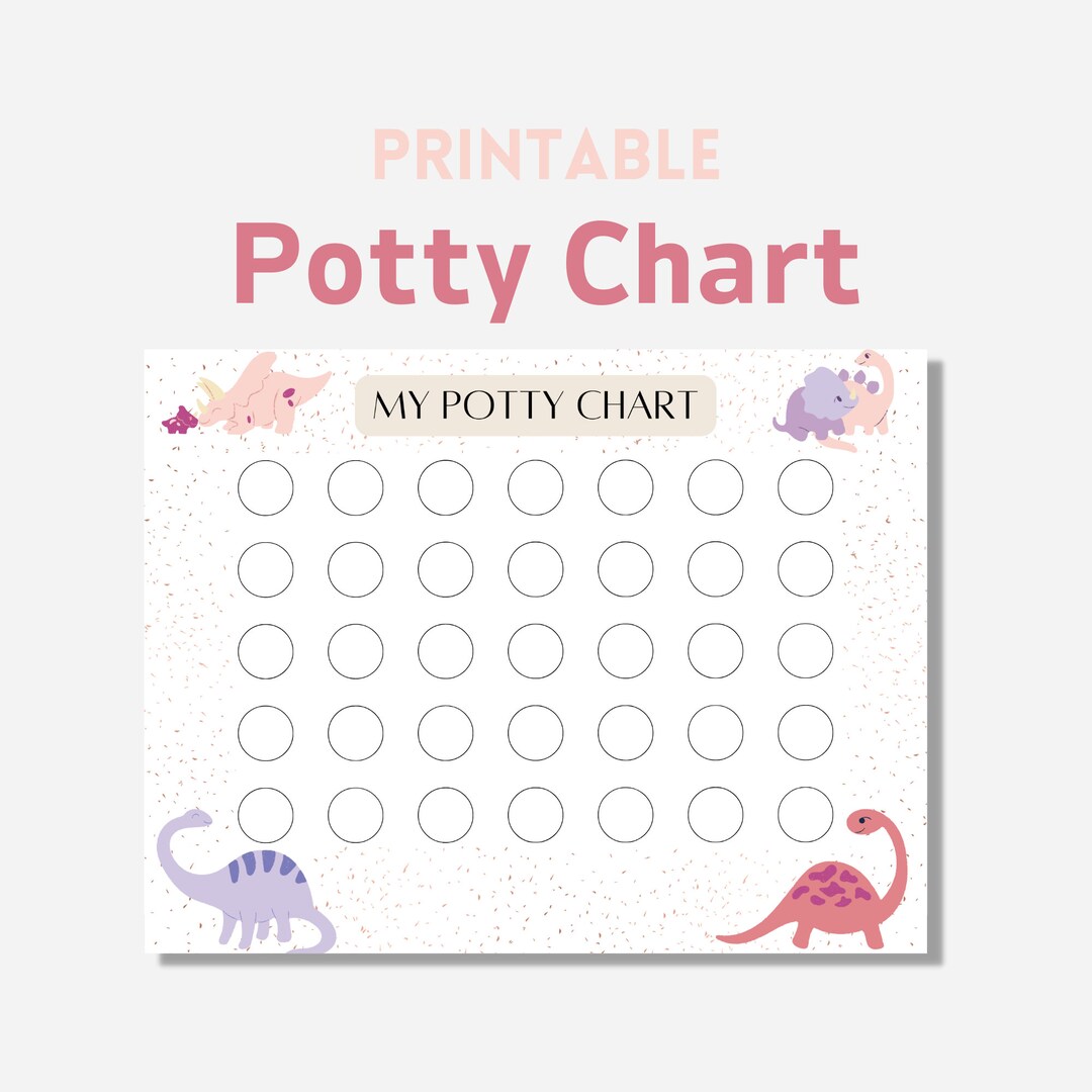 Dinosaur Potty Chart, Dino Potty Training Chart, Sticker Potty Chart ...