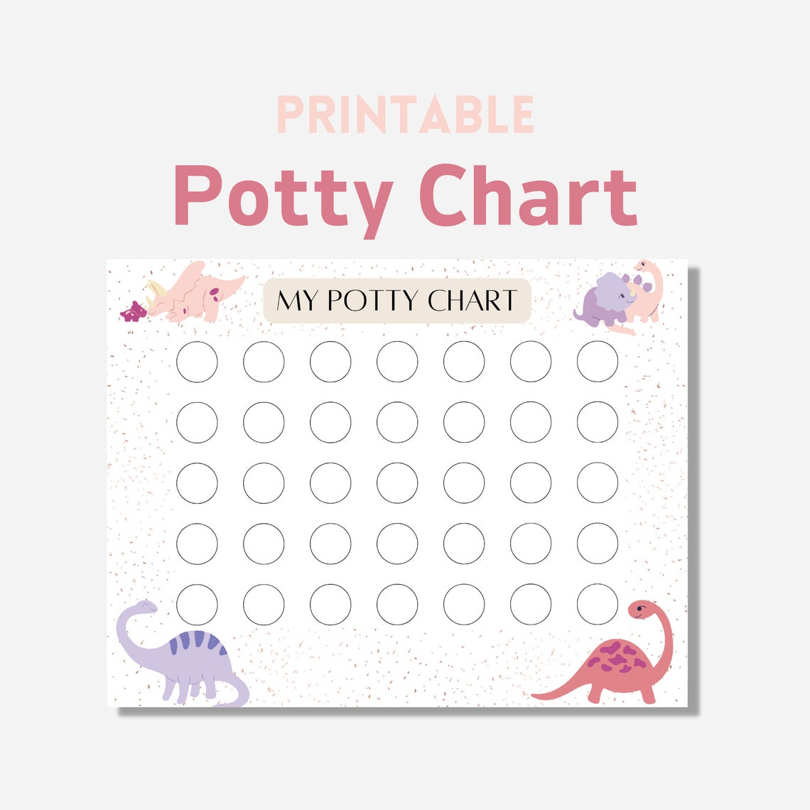 Dinosaur Potty Chart Dino Potty Training Chart Sticker Potty - Etsy