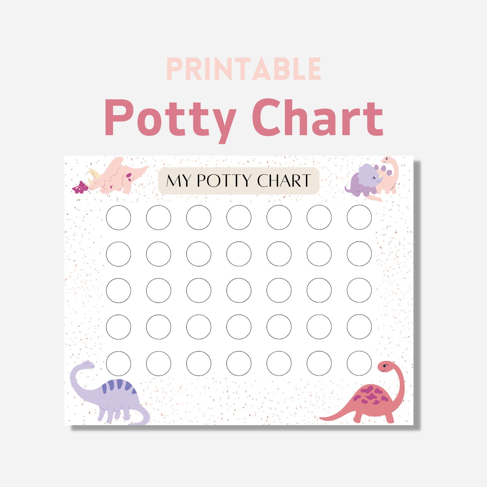 Dinosaur Potty Chart, Dino Potty Training Chart, Sticker Potty Chart ...