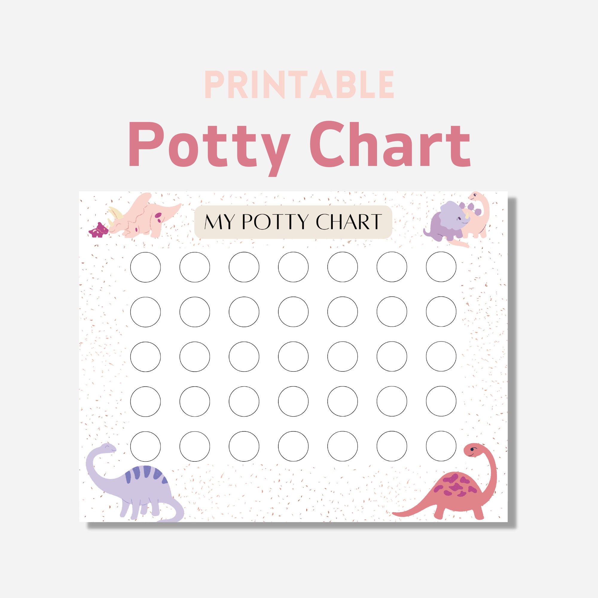 Dinosaur Potty Chart, Dino Potty Training Chart, Sticker Potty Chart ...