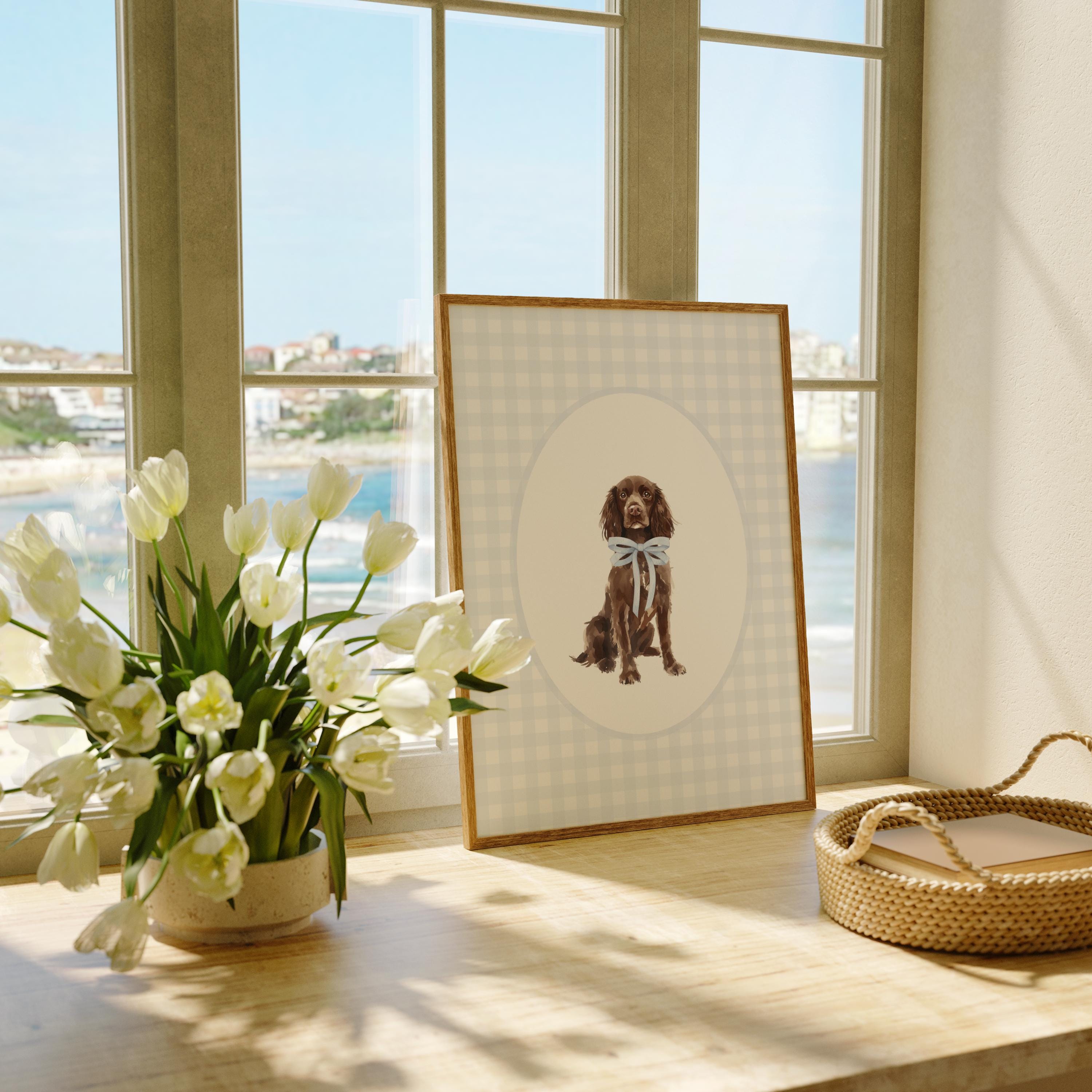 Boykin Spaniel Nursery Decor, Watercolor Dog Nursery Print, Baby Boy ...