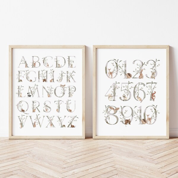 Woodland Alphabet - Etsy