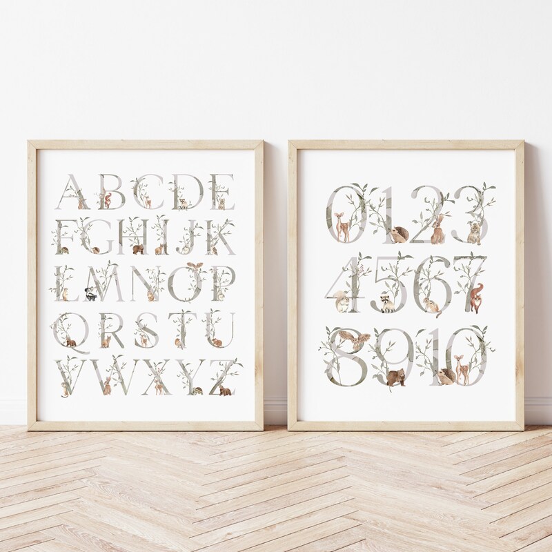 Woodland Alphabet - Etsy