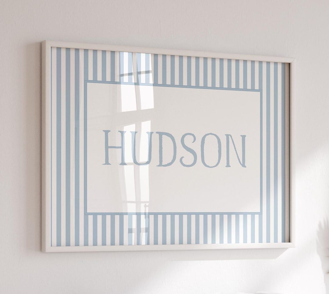 Baby Name Nursery Wall Art, Boy Nursery Wall Art Decor, Baby Name ...