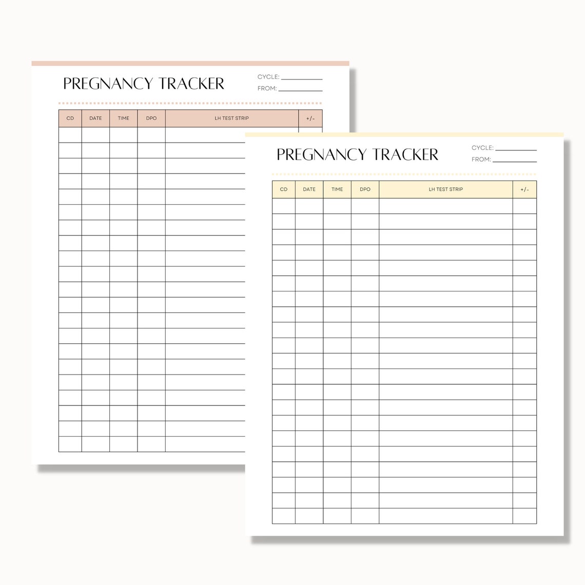 Printable Pregnancy Tracker HCG Pregnancy Log Pregnancy Line - Etsy