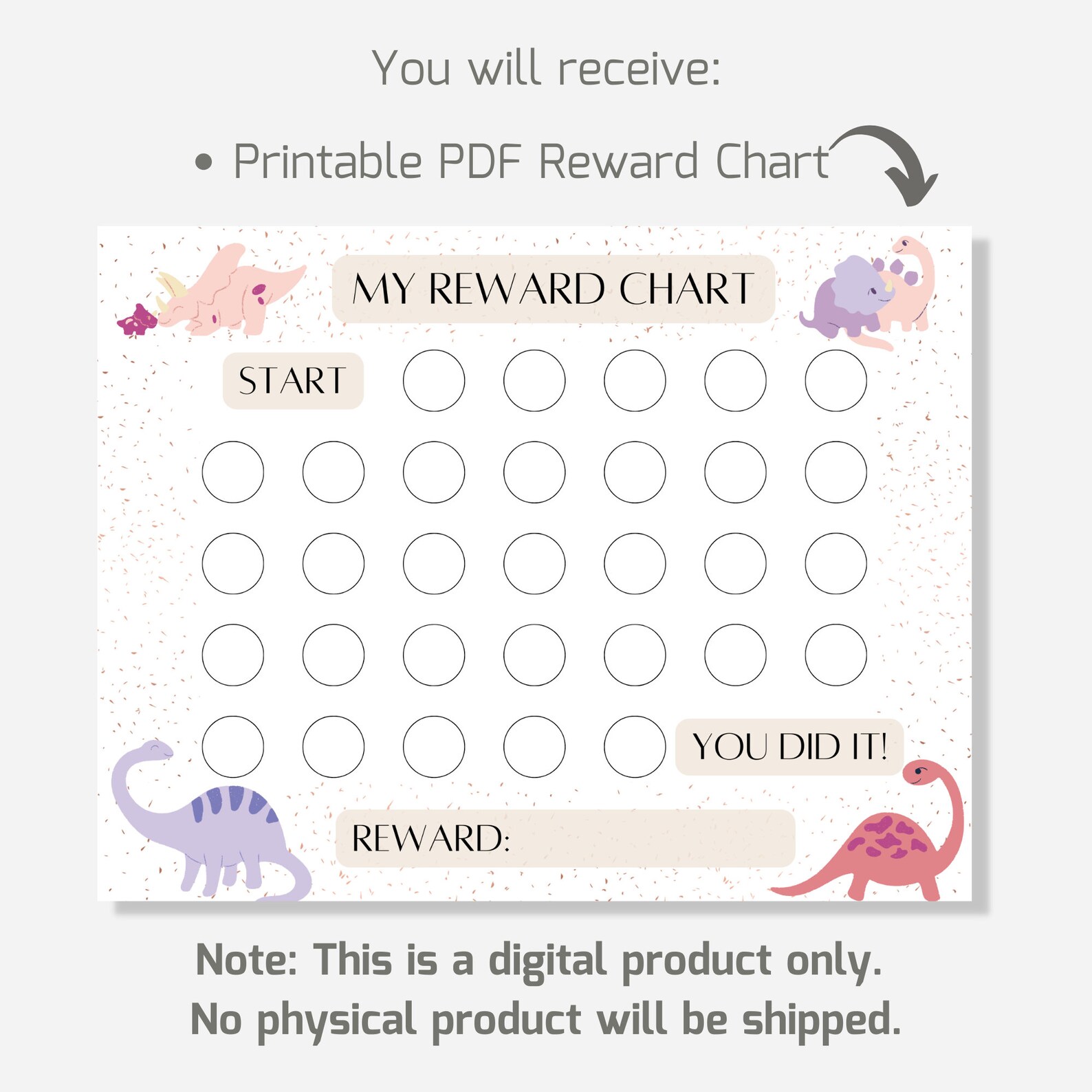 Dinosaur Reward Chart, Printable Sticker Chart, Dinosaur Chart, Routine ...