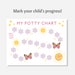 Butterfly Potty Chart, Potty Training Chart Sticker Potty Chart ...