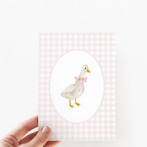 Goose Nursery Print Set, Vintage Goose Nursery Art, Baby Girl Nursery ...