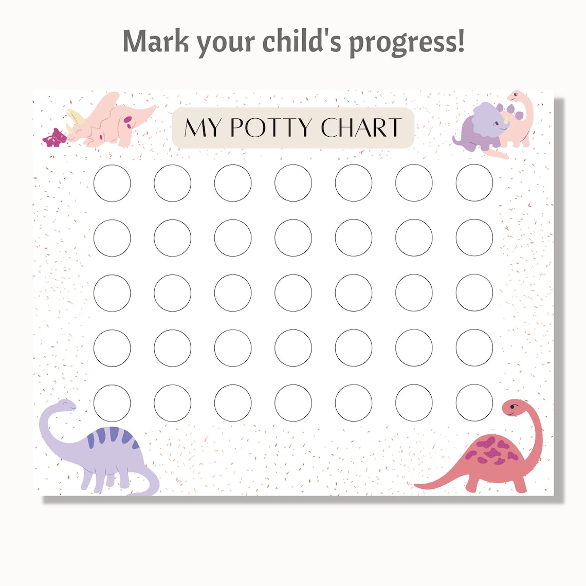 Dinosaur Potty Chart Dino Potty Training Chart Sticker Potty - Etsy