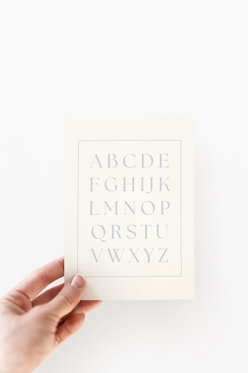 Vintage Style Alphabet Print, Baby Boy Nursery, Vintage Nursery Print ...