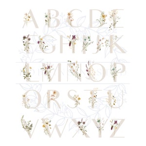 Baby Birth Details Print, Birth Flower Birth Announcement, Wildflower ...