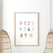 Set of 2 Rainbow Alphabet Numbers Poster, Colorful Funky Alphabet Print ...