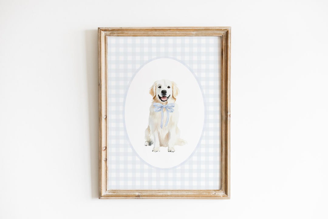 Great Pyrenees Nursery Decor, Watercolor Dog Nursery Print, Baby Boy ...