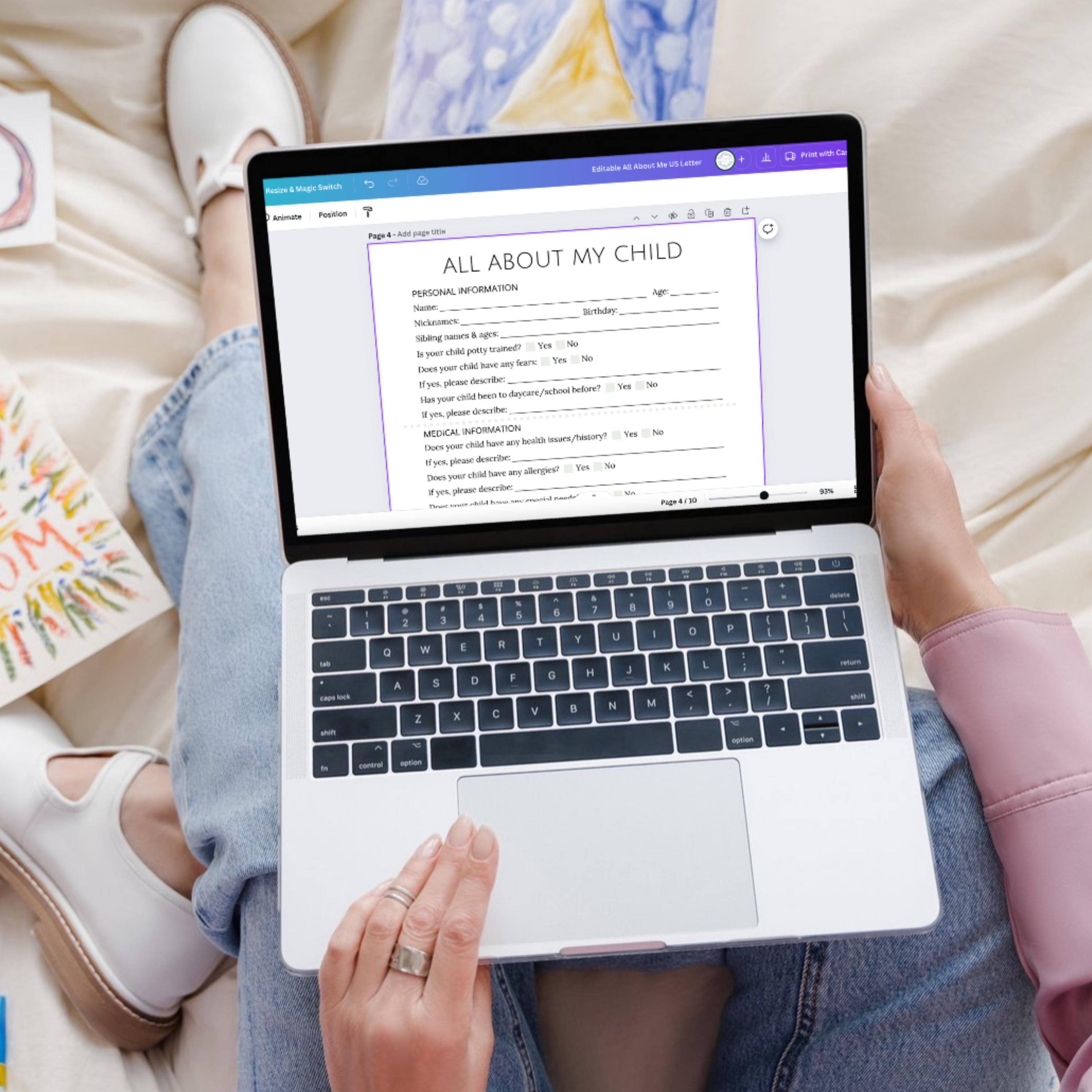 Editable All About My Child Template, Printable Daycare All About Me ...