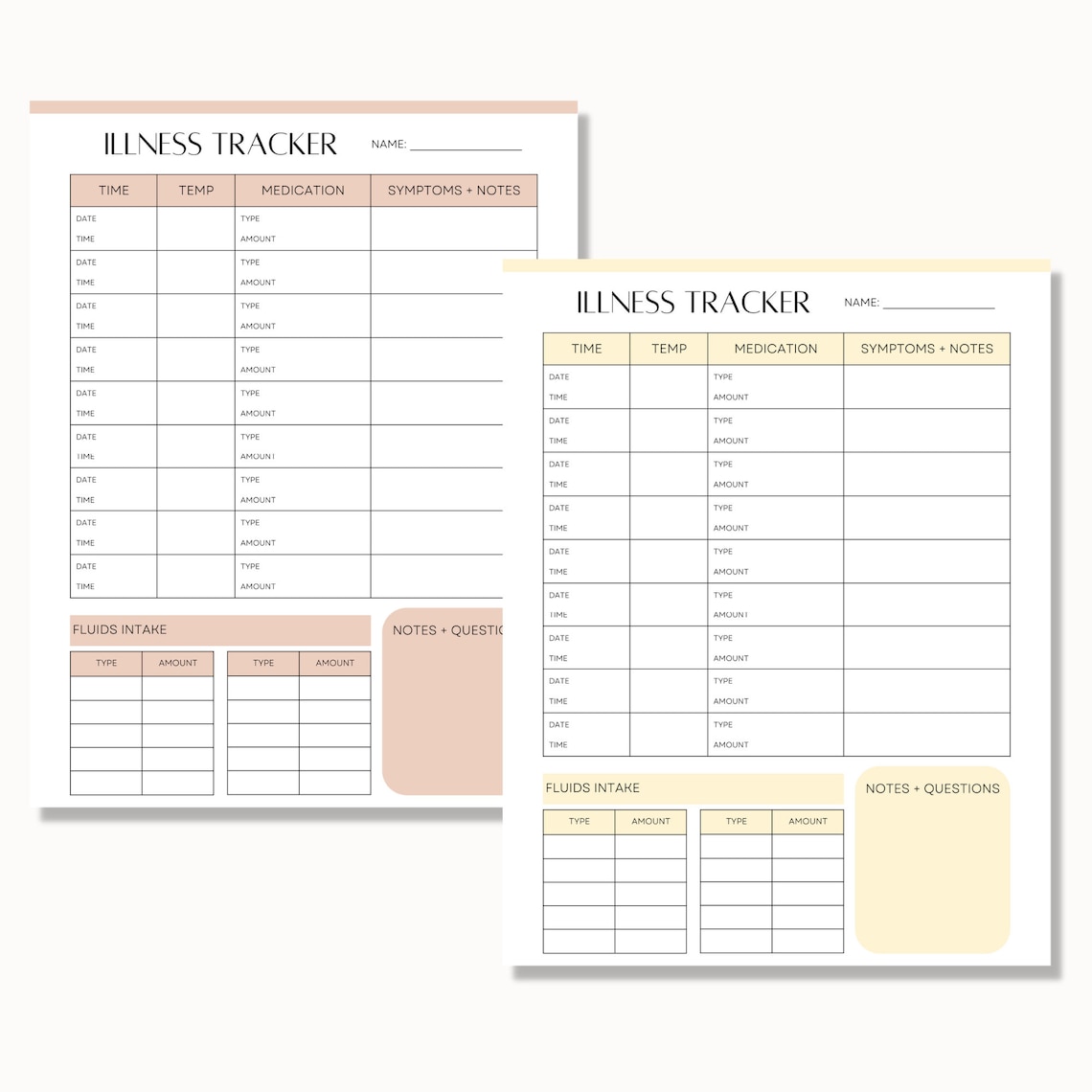 Printable Medication Tracker, Child Illness Log, Medication Log ...