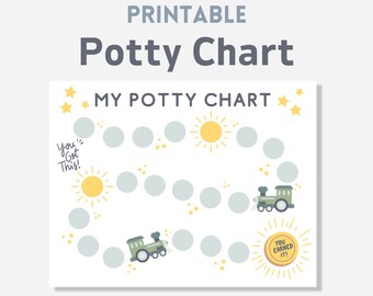 Potty Training Chart, Toddler Reward Chart, Sticker Chart, Printable ...