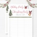 Christmas Party Sign up Sheet, Holiday Party Sign up Sheet, Printable ...