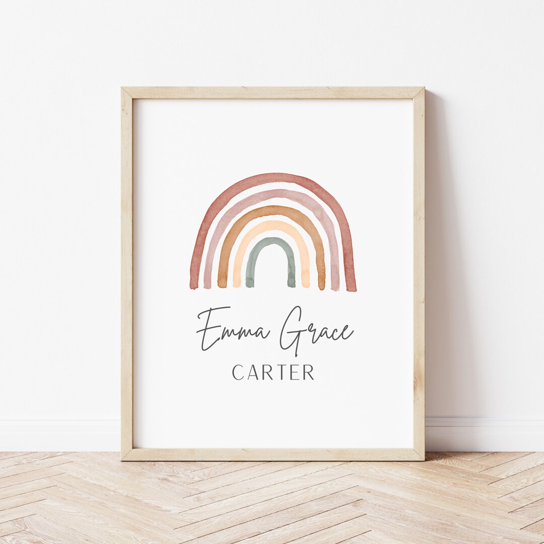 Benutzerdefinierte Kind Name Zeichen, druckbare Name Print, Taufe ...